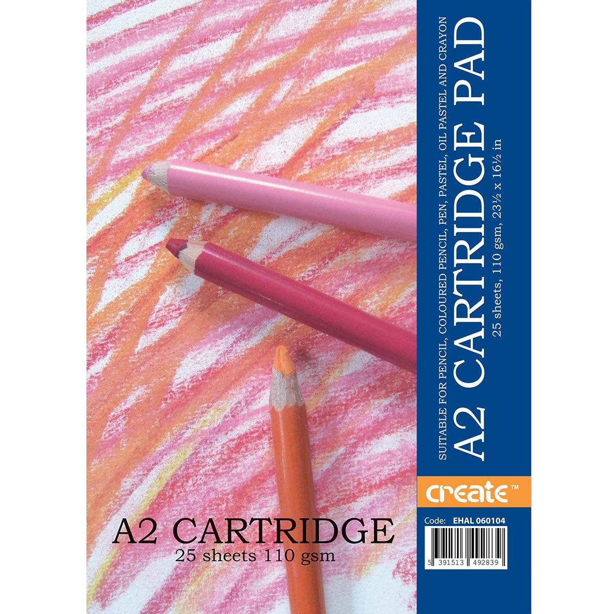Create 110 A2 Cartridge Paper Pad 25s 110gsm – DRKCrafts